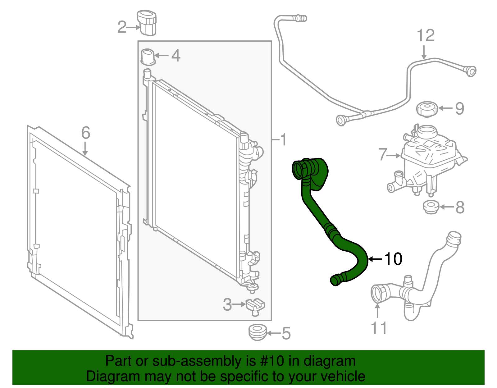 166-500-40-75 - Upper Hose 2012-2013 Mercedes-Benz | Mercedes-Benz ...