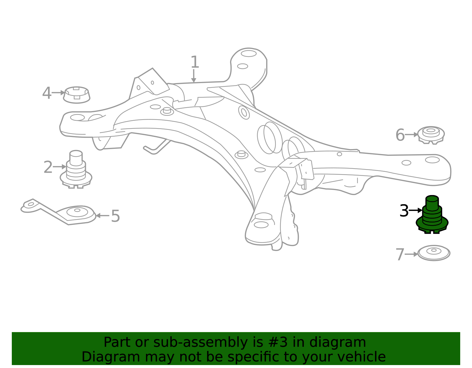 52276-0E011 - High-Quality Suspension Crossmember Insulator for 2014 ...