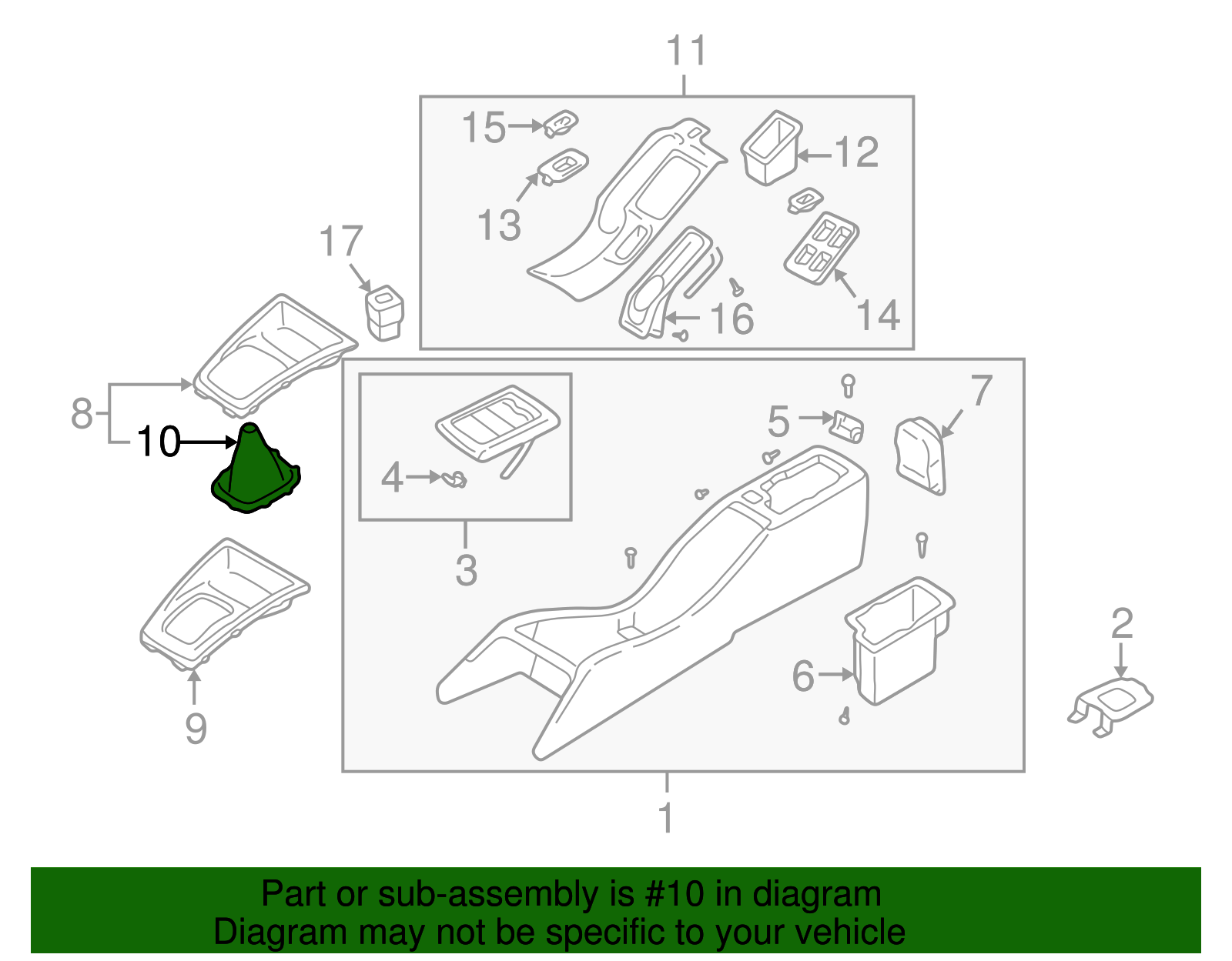 92072FC000 - Shift Boot 1998-2002 Subaru | Subaru Parts Exchange