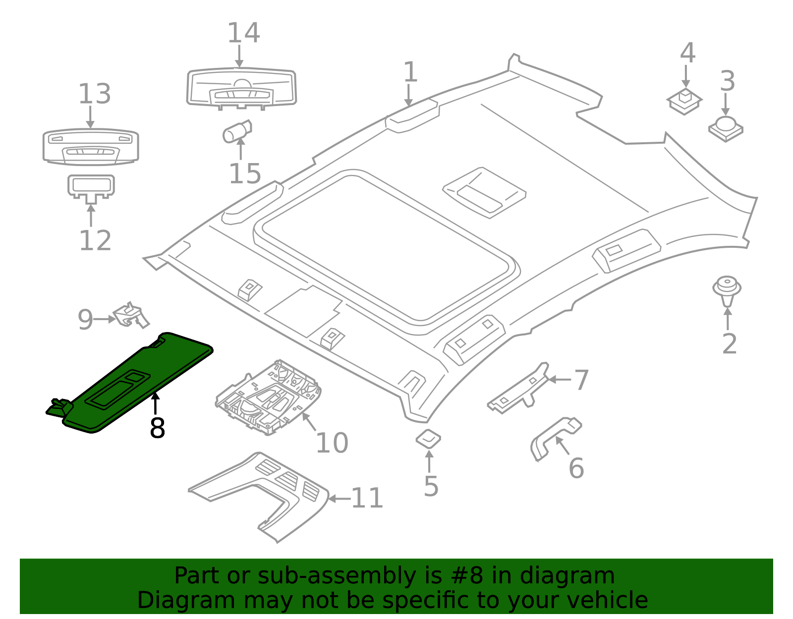 2014-2020 BMW | Sun-Visor | 51167313612 | BMW OEM Parts Store