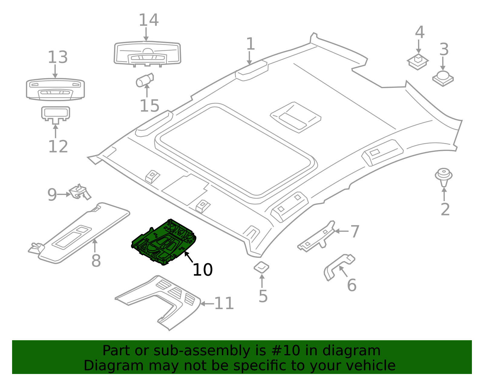 61-31-6-999-744 - 2012-2020 BMW - Roof Console | BMWPartsHub