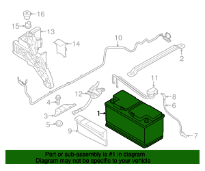 2015-2020 BMW Vehicle Battery 61-21-8-047-221 | OEM Parts Online