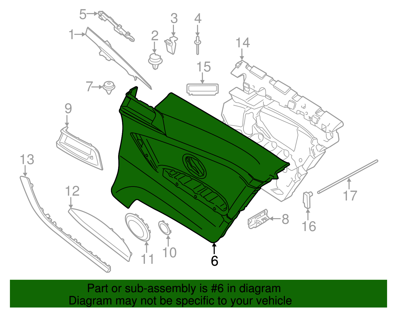 51-43-7-389-755 - Lower Quarter Trim - 2014-2020 BMW | BMWPartsHub