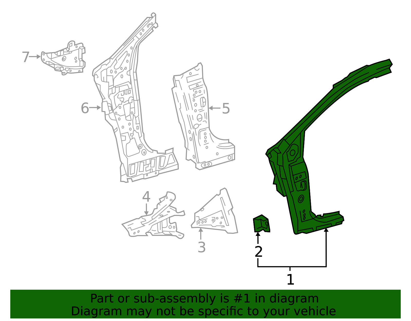 61013-47020 - High-Quality Hinge Pillar for 2017-2018 Toyota Prius ...
