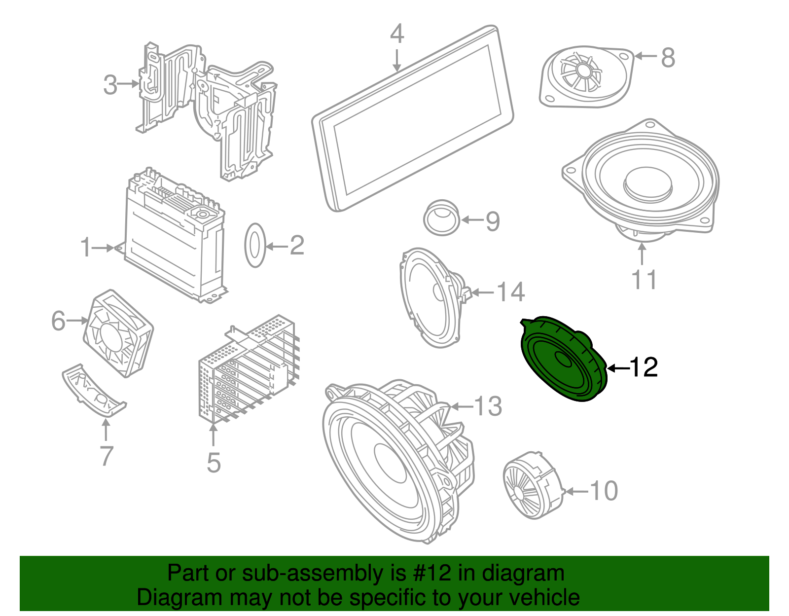 65139364956 - 2012-2023 BMW Midrange Speaker (65-13-9-364-956) | BMW of ...