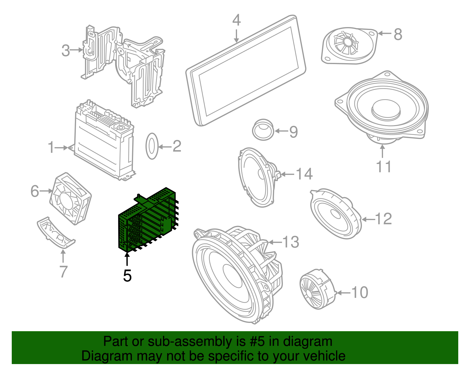 2014-2023 BMW | Radio Amplifier | 65-12-5-A41-CD8 | BMW OEM Parts Store
