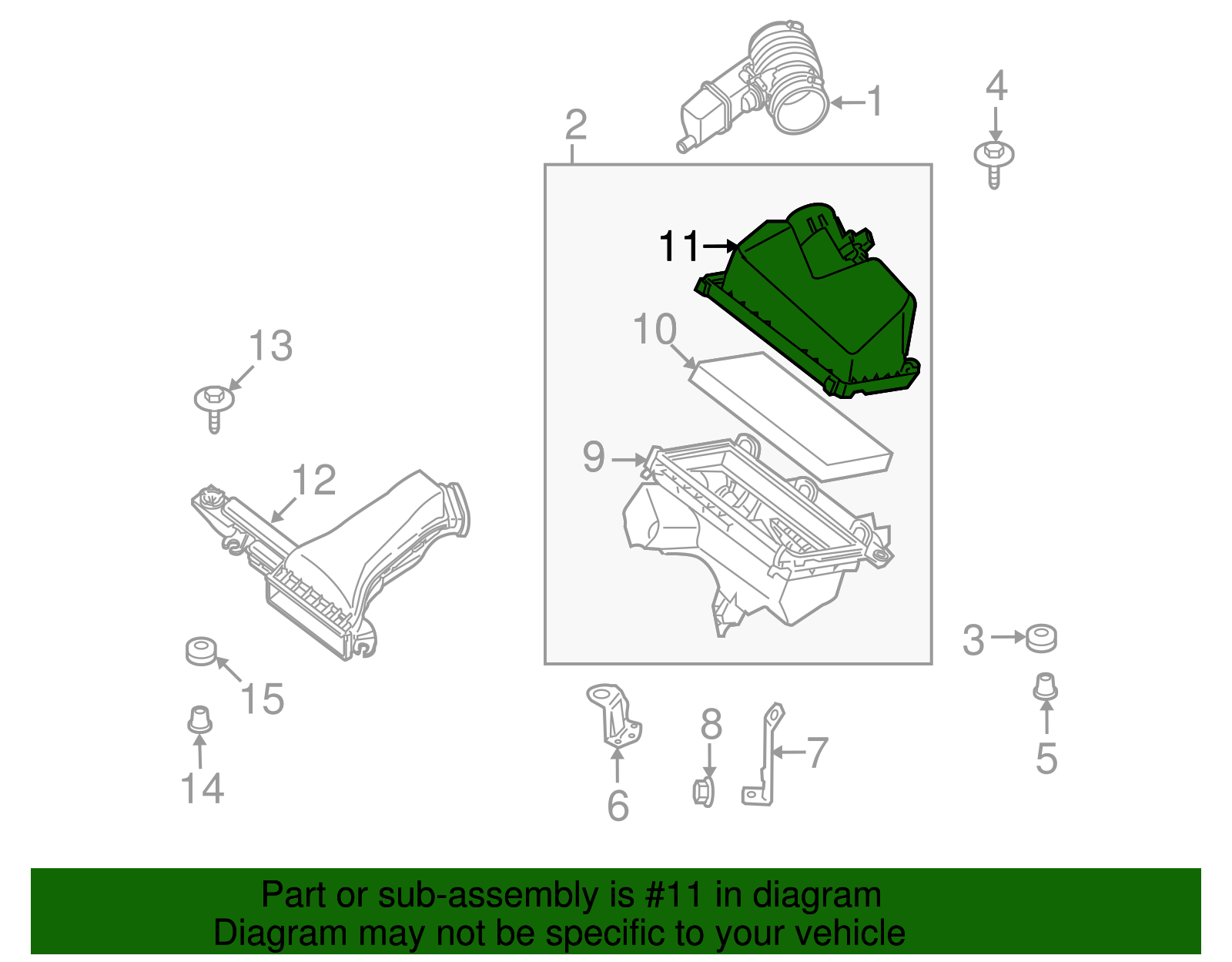2007-2013 Nissan Altima Air Cleaner Cover 16526-JA00A | Nissan RVA