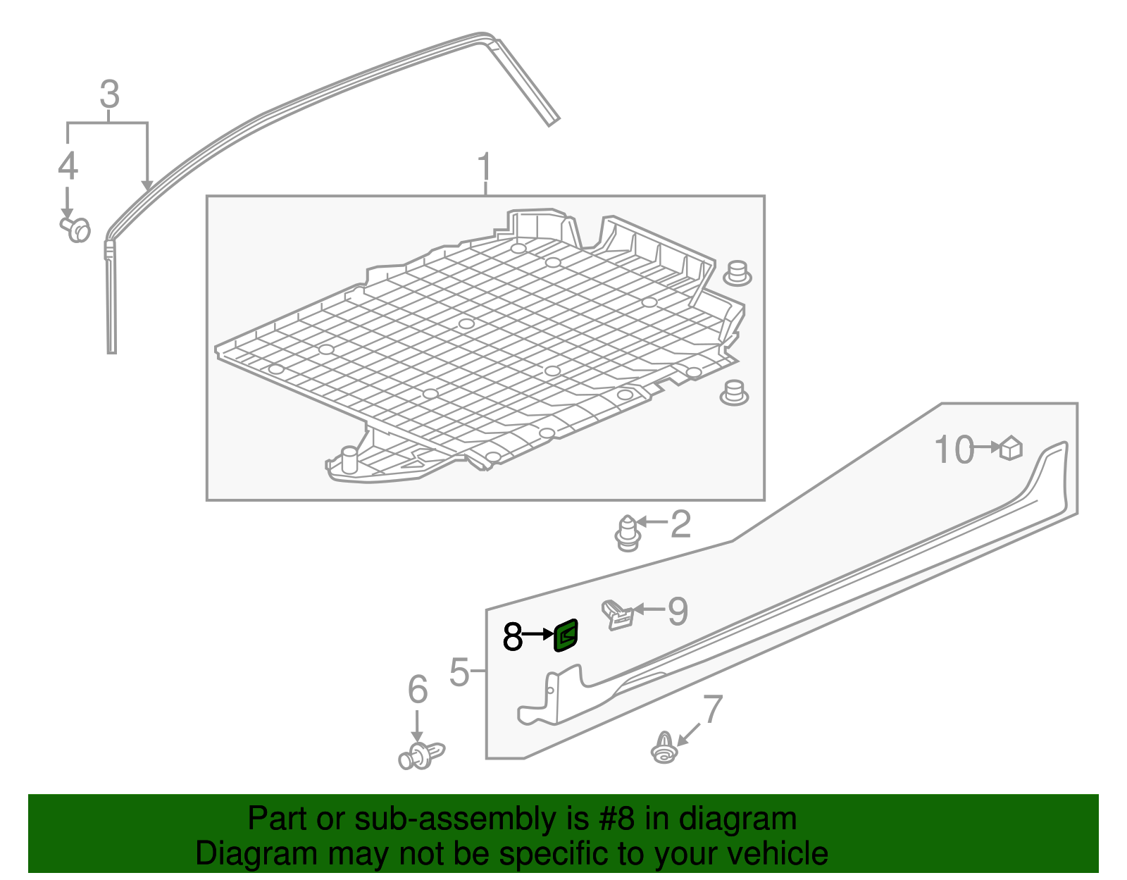 91513-TL0-E11 - Rocker Molding Clip 2018-2020 Honda Fit | Honda Parts ...