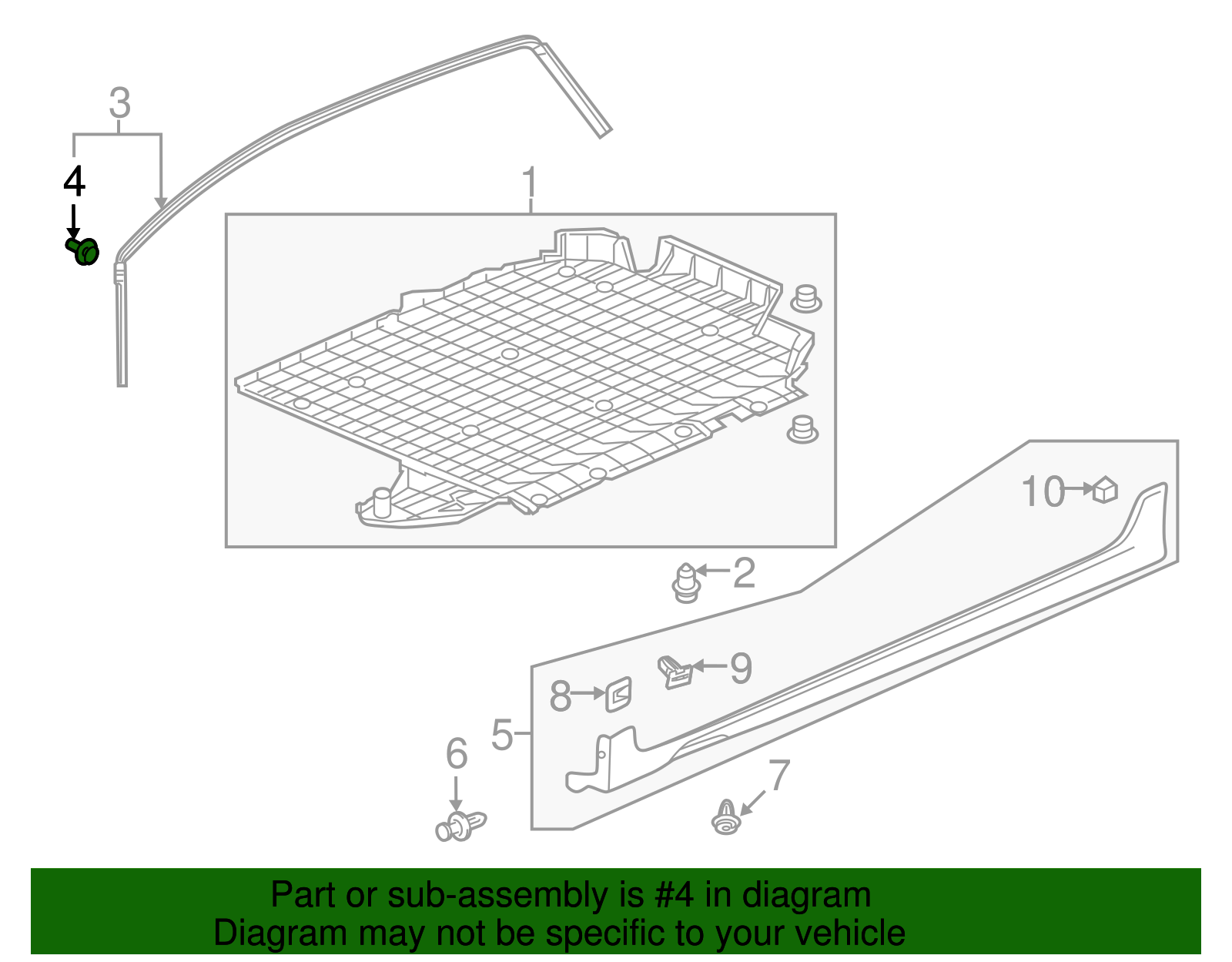 90651-TP8-003 - Door Weather-Strip Clip 2012-2025 Honda | Honda Parts ...