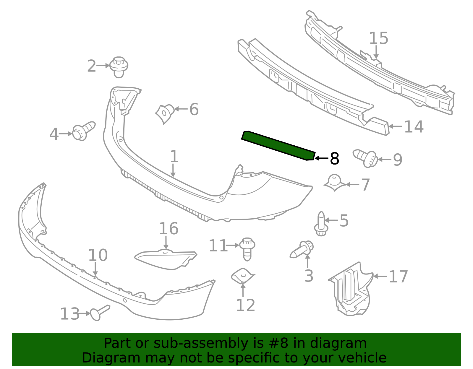 2010-2015 Hyundai Tucson Side Retainer 86614-2S000 | OEM Parts Online