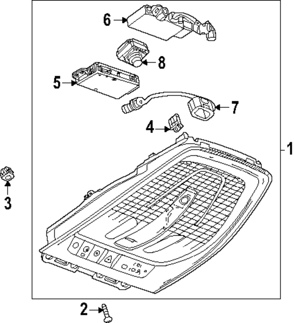 2025 Cadillac ESCALADE IQ Overhead Console 85064659 | Shop Matick Buick GMC
