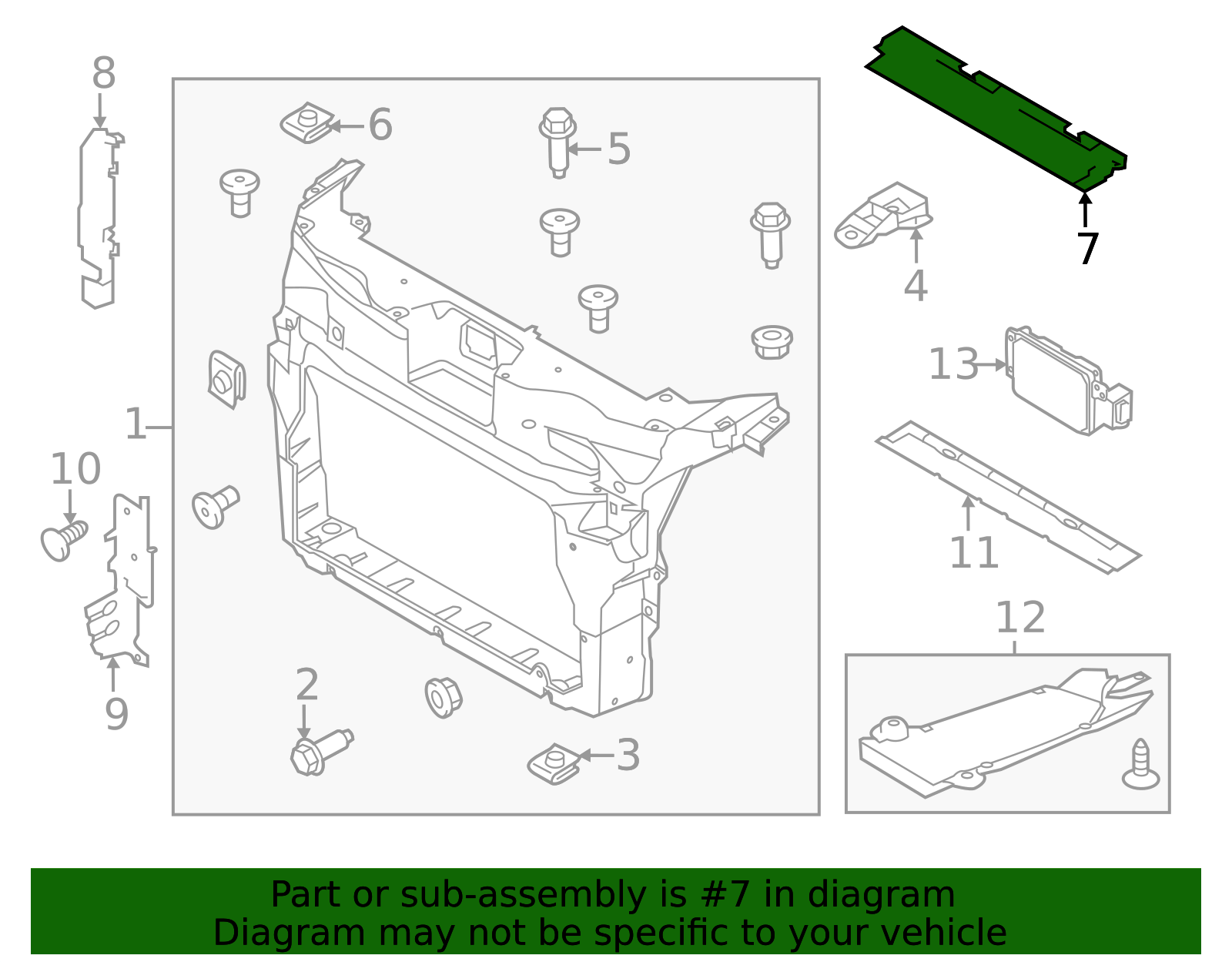 2011-2019 Ford | Upper Deflector | BB5Z-8326-C | Walls' Ford Parts