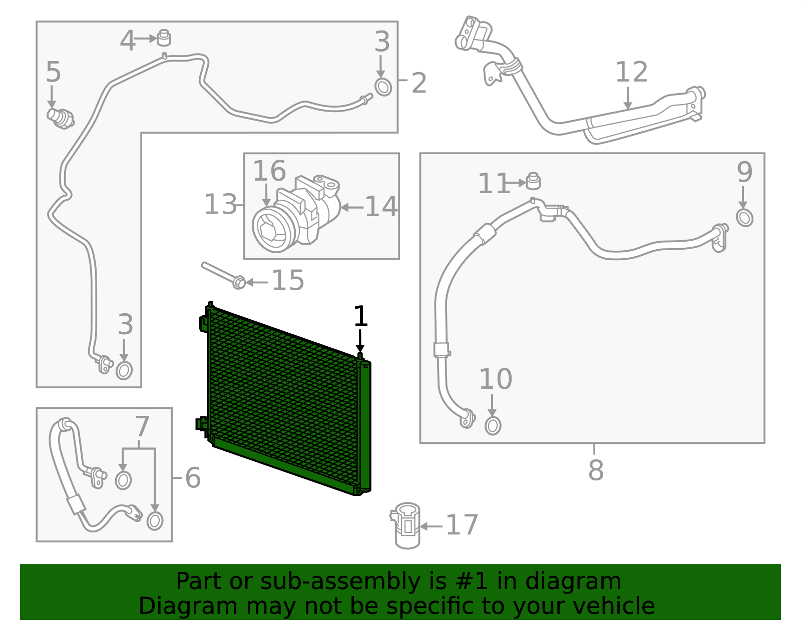 2018-2025 Nissan Condenser Assembly 92100-5RB0A | Nissan Parts Central