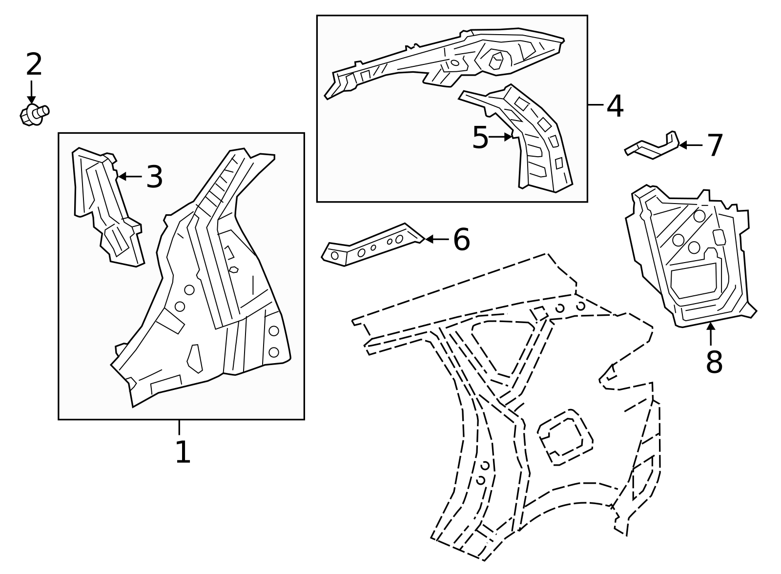 64764-TJB-A00ZZ - Gusset, L Rail 2019-2021 Acura RDX | Honda Acura Online