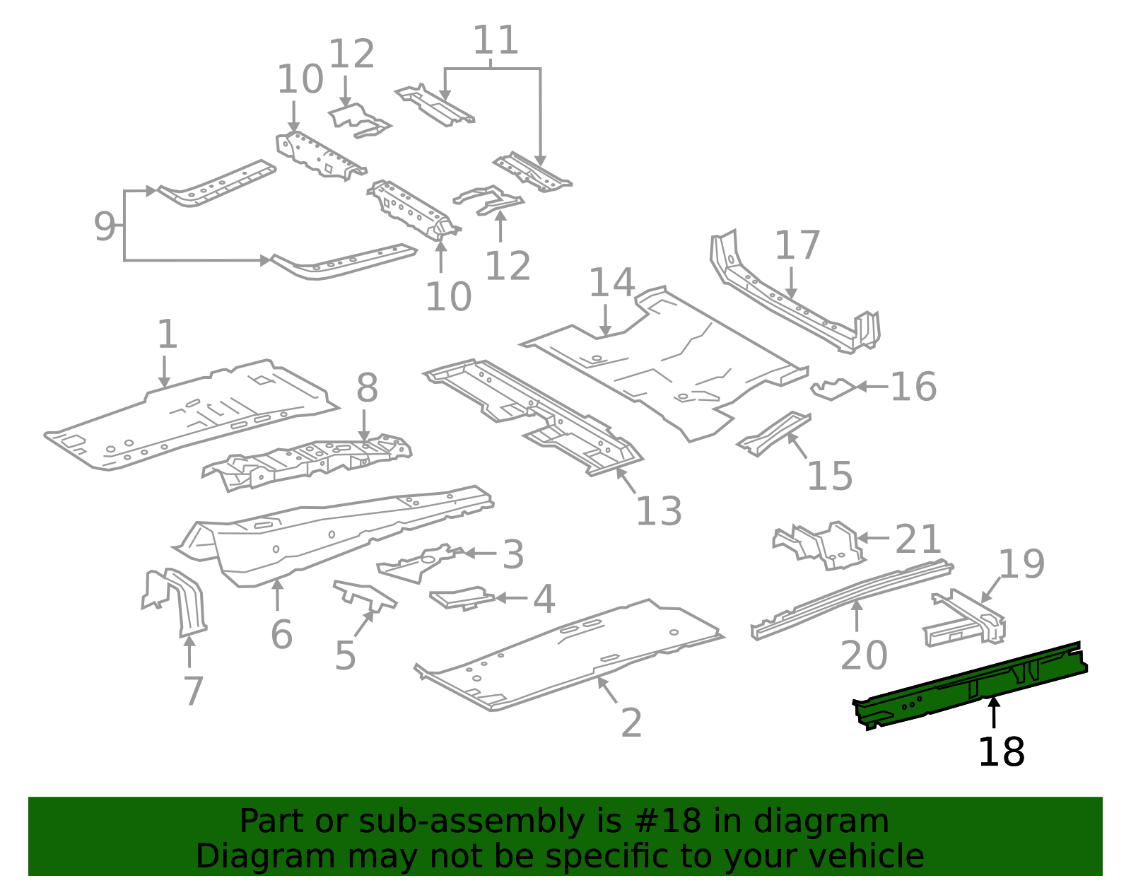57401-78010 - High-Quality Floor Sill for AutoNation Parts
