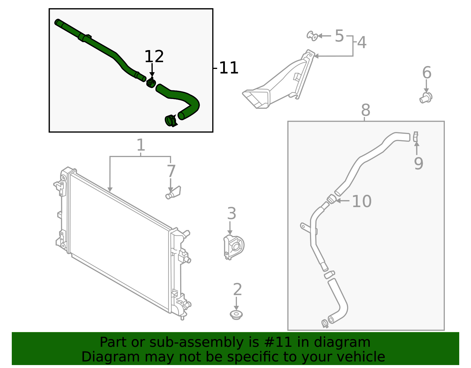 25414-K4000 - Upper Hose 2019-2022 Kia Niro EV | Kia.Parts Store