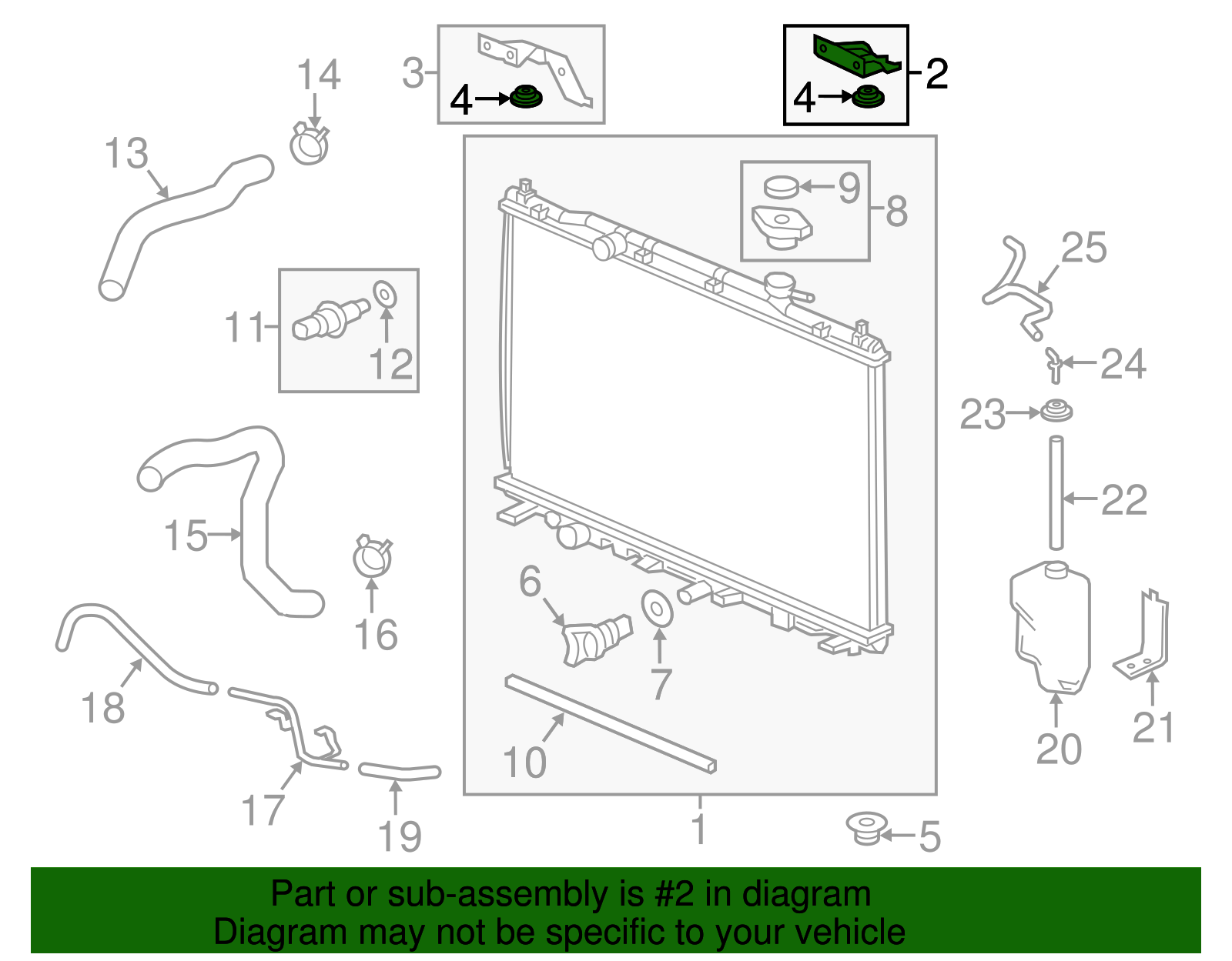 2013-2018 Acura RDX Radiator Assembly Upper Bracket 74171-TX4-A00 ...