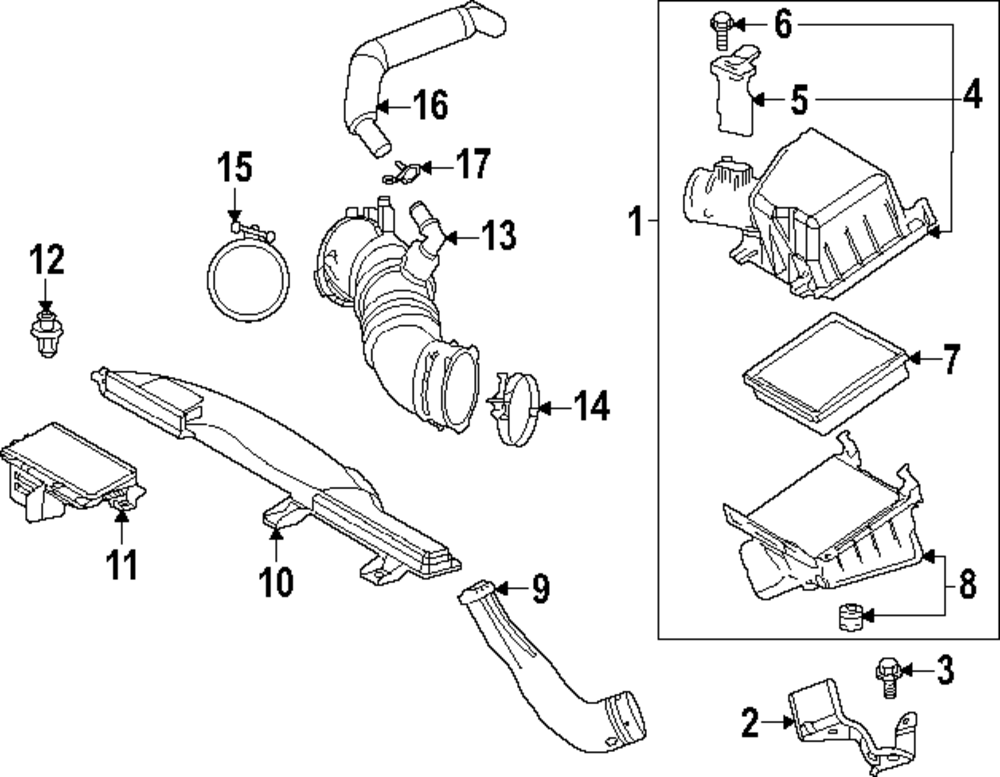 17700-F2200 - Air Cleaner Assembly - 2023-2025 Toyota | OEMGenuineParts.com