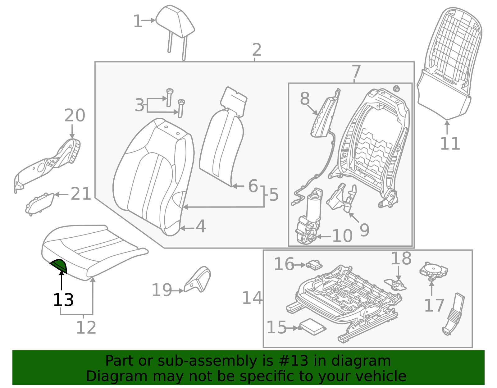 Hyundai - 88260-L1000-VSM - Cushion Cover - 2020-2025 Hyundai Sonata ...