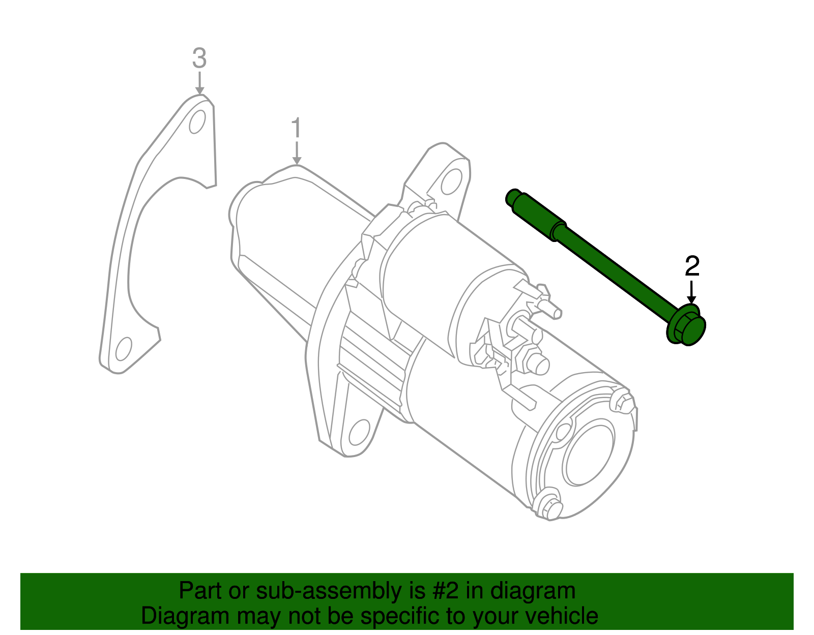 2002-2024 Nissan Starter Mount Bolt 11916-8J11A | NewAutoParts.com
