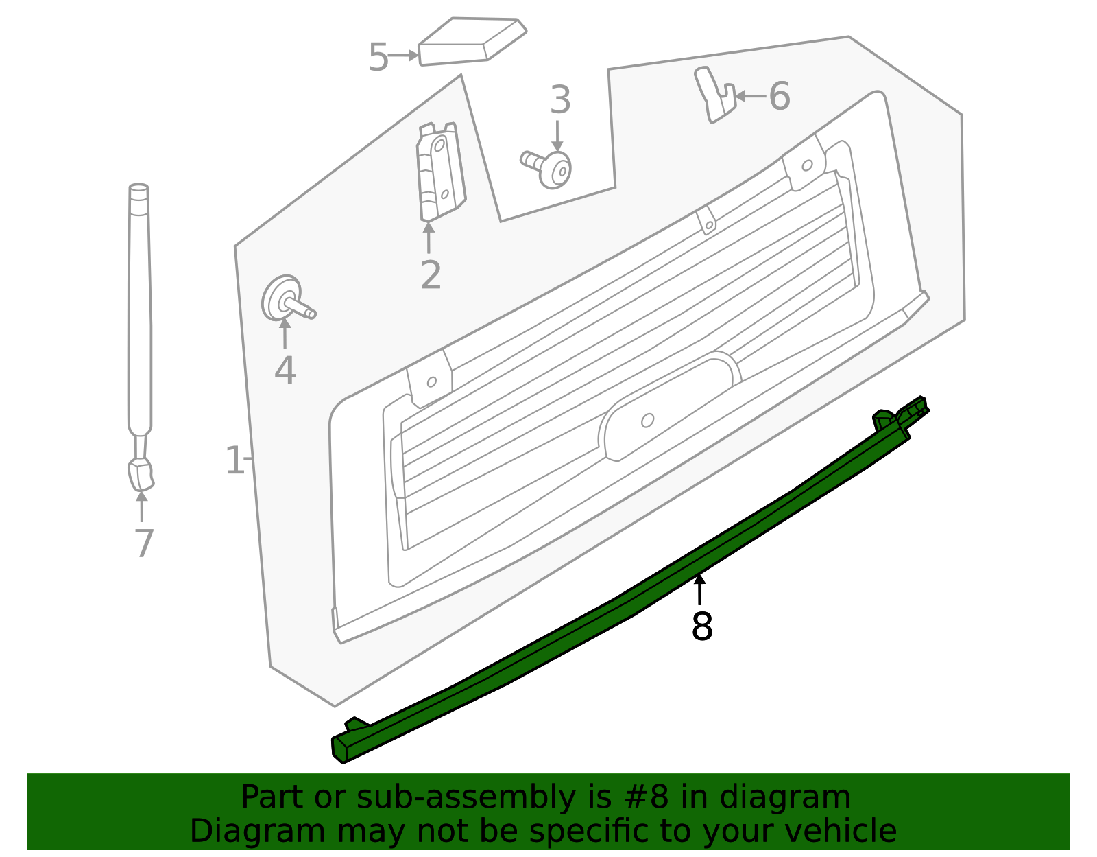 2021-2025 Ford Bronco Lower Weather-Strip M2DZ-7842084-A | OEM Parts Online