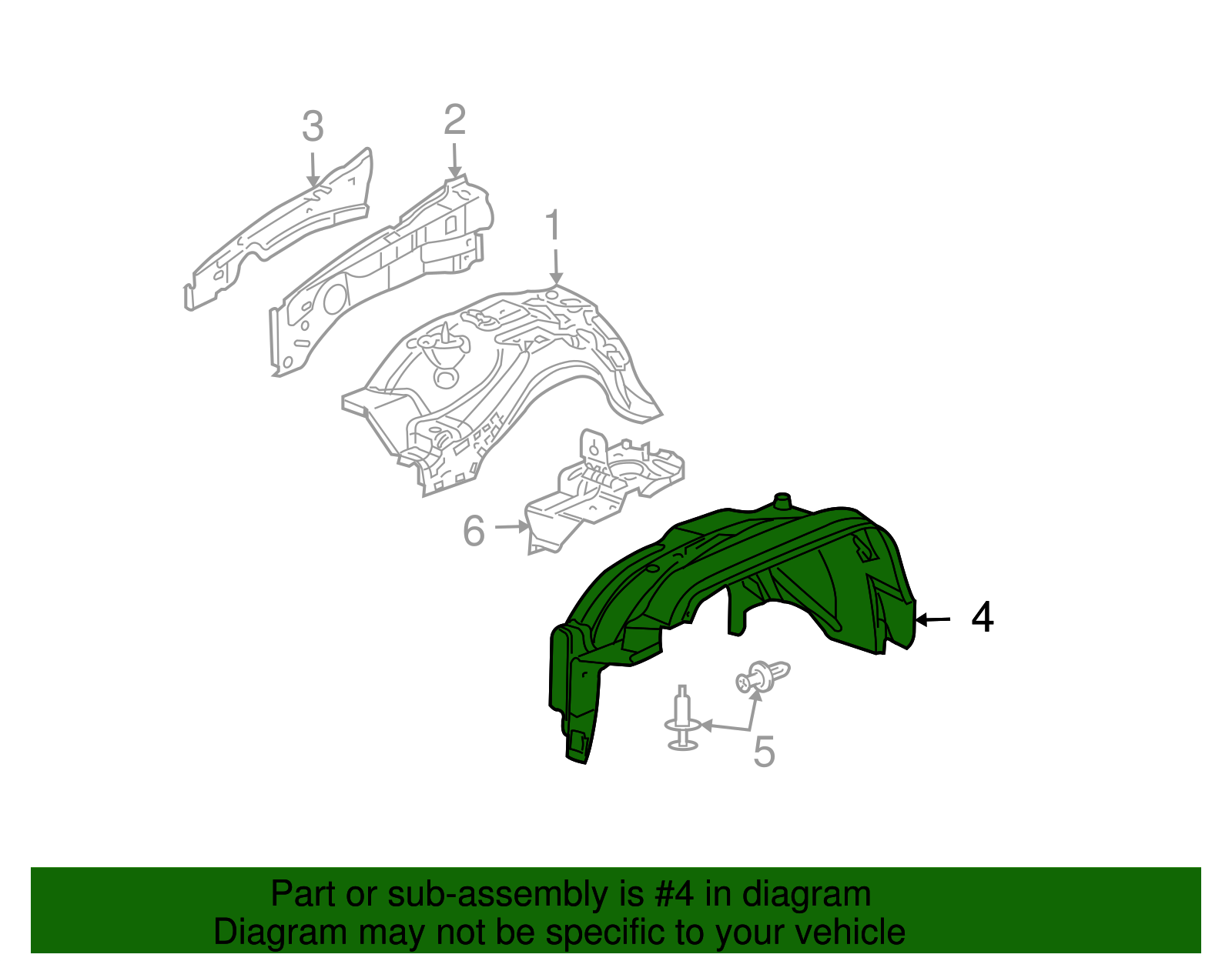 25901290 - OEM GM Fender Liner | GMPartsCenter.net | GM Parts Center