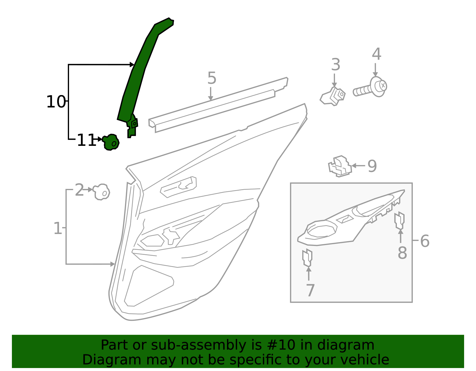 2019-2025 Toyota 2019-2024 Toyota - Frame Molding 67674-12011 | Sparks ...