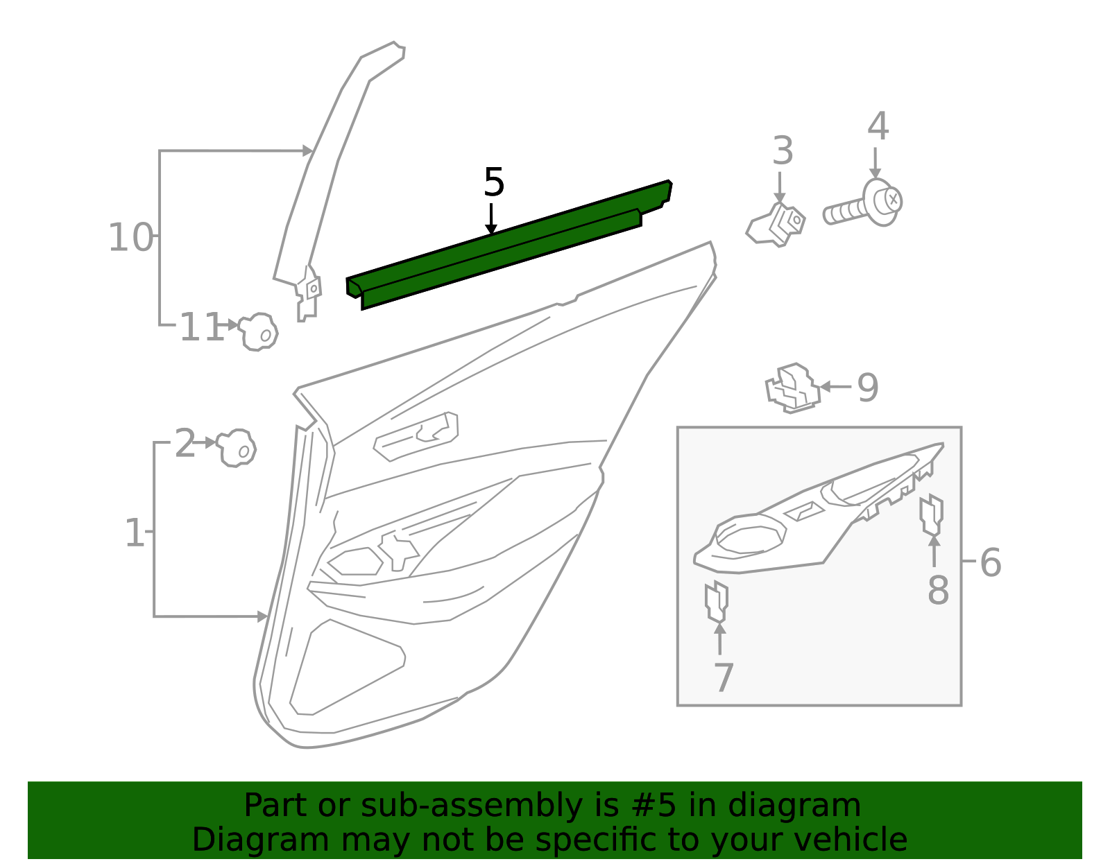 68173-12380 - Door Window Belt Weatherstrip - 2019-2025 Toyota | OEM ...