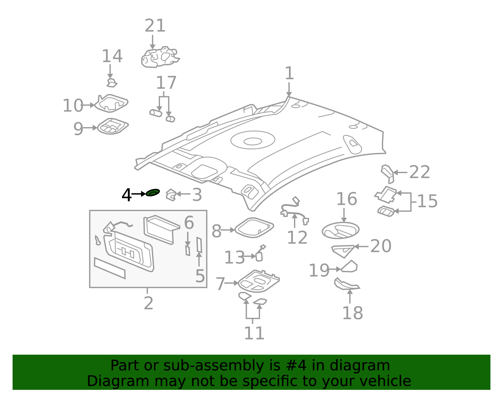 2007-2020 GM Light Titanium Sunshade Support Bolt Cover 20765441 | OEM ...