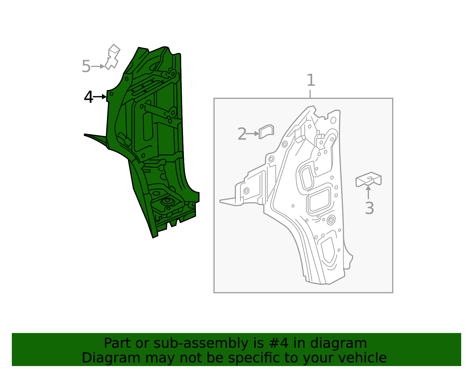 84623523 - Driver Side Body Hinge Pillar Outer Panel Reinforcement 2020 ...