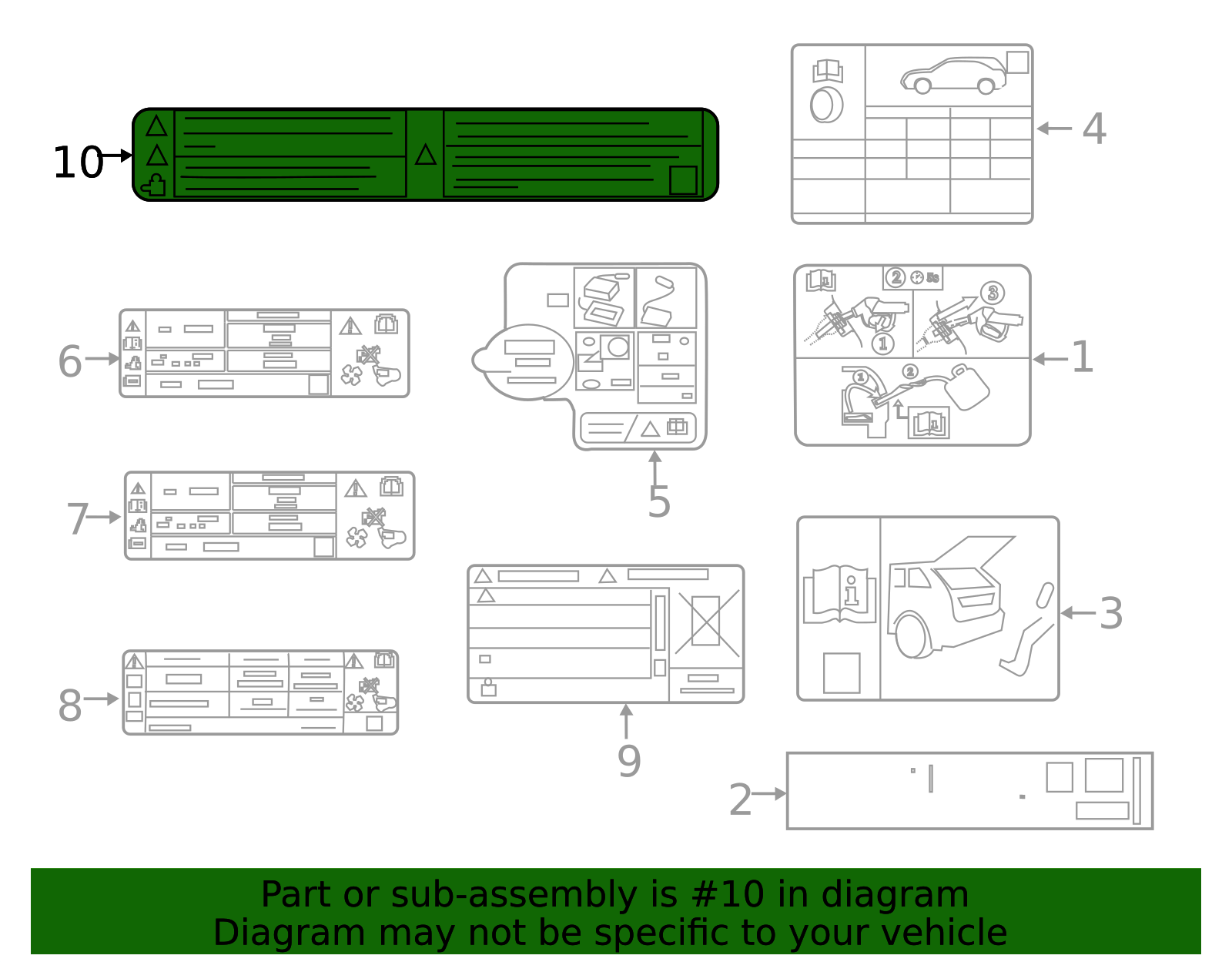 HU5Z-14B218-B - Warning Label - 2016-2025 Ford | Eastgate Ford Parts