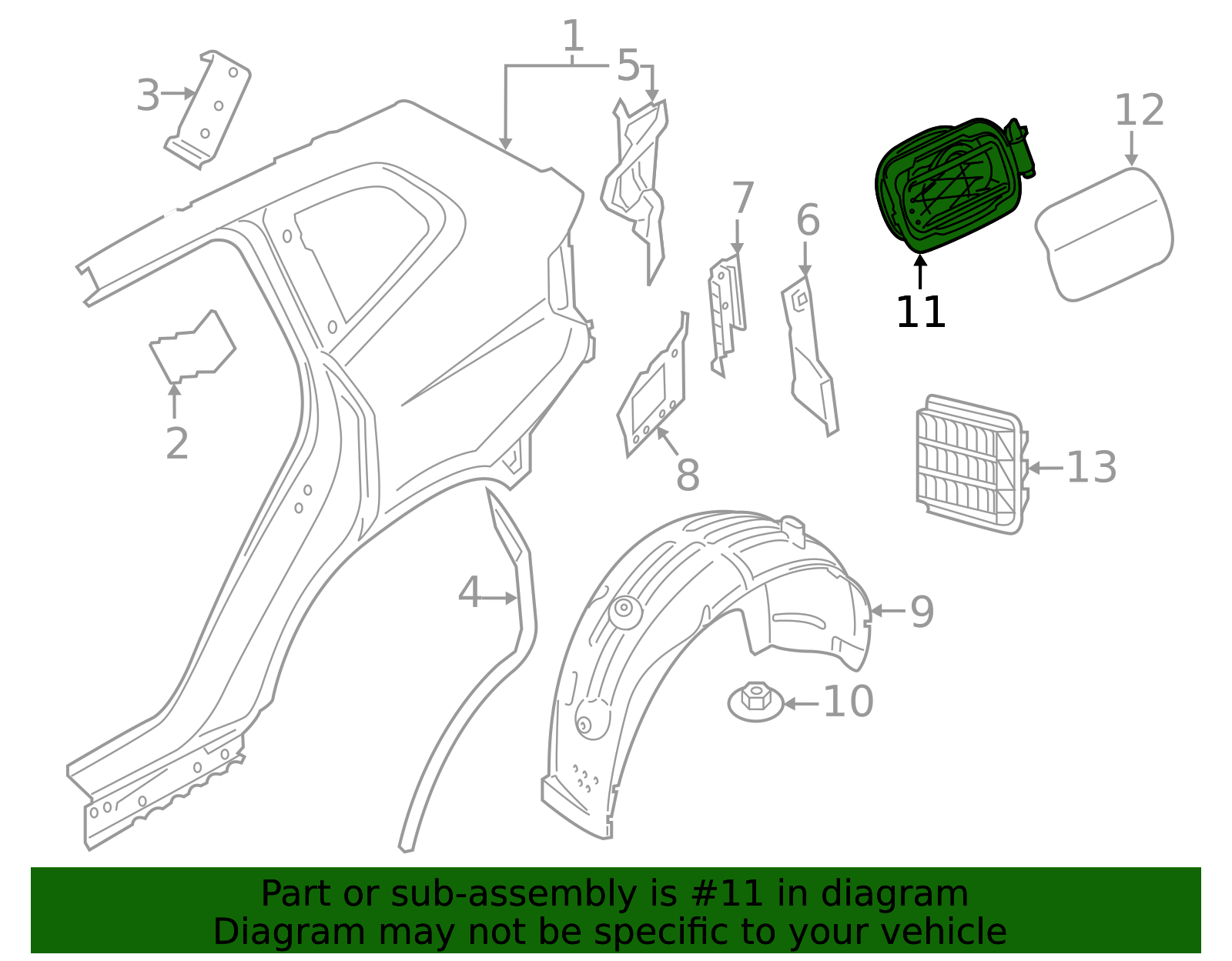 51177440018 - 2019-2026 BMW X5 Fuel Pocket (51-17-7-440-018) | Parts ...