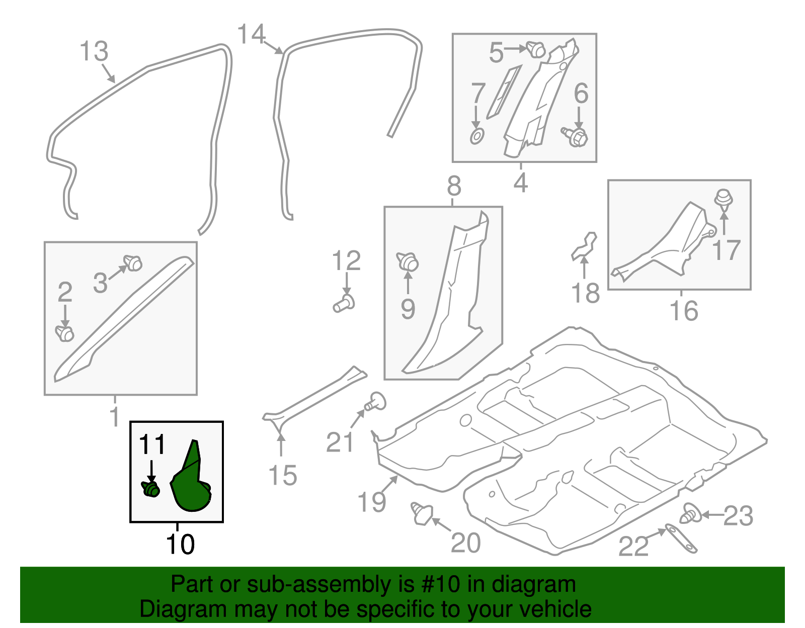 94060FL10AVH - 2017-2024 Subaru - Cowl Trim | Subaru Parts HQ