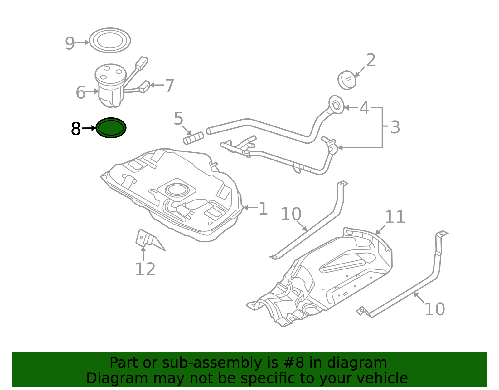 4L3Z-9276-AA - Fuel Pump Tank Seal 2004-2025 Ford | Ford Parts Direct