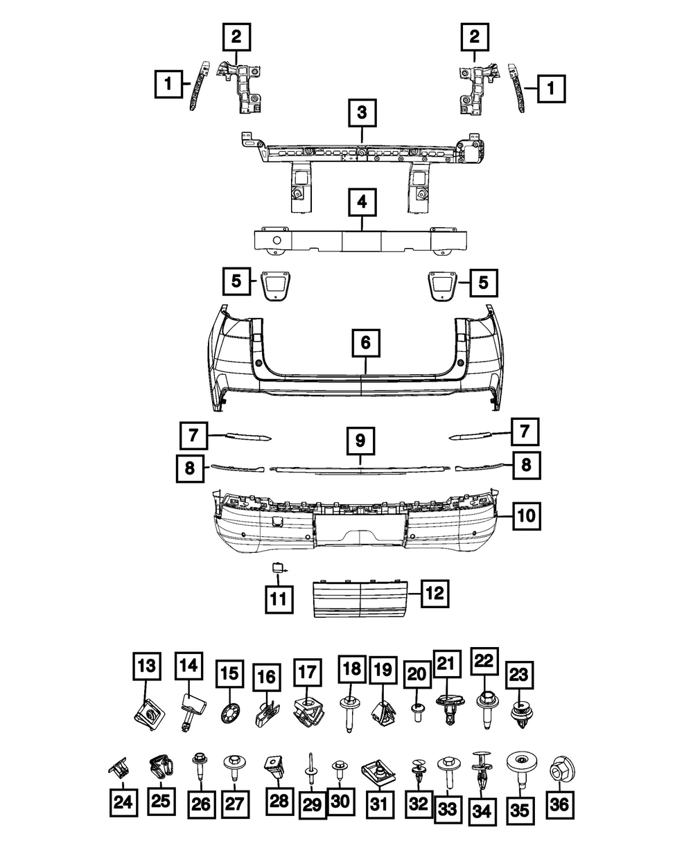 2025 Jeep Wagoneer S Rear Lower Fascia 7WT61TZZAA | My Mopar Parts