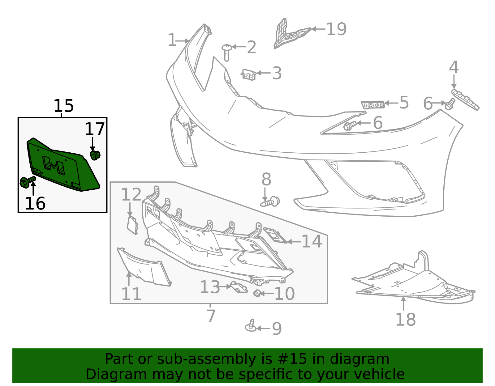 2024-2025 Chevrolet Corvette License Plate Bracket 84907954 | Capital ...