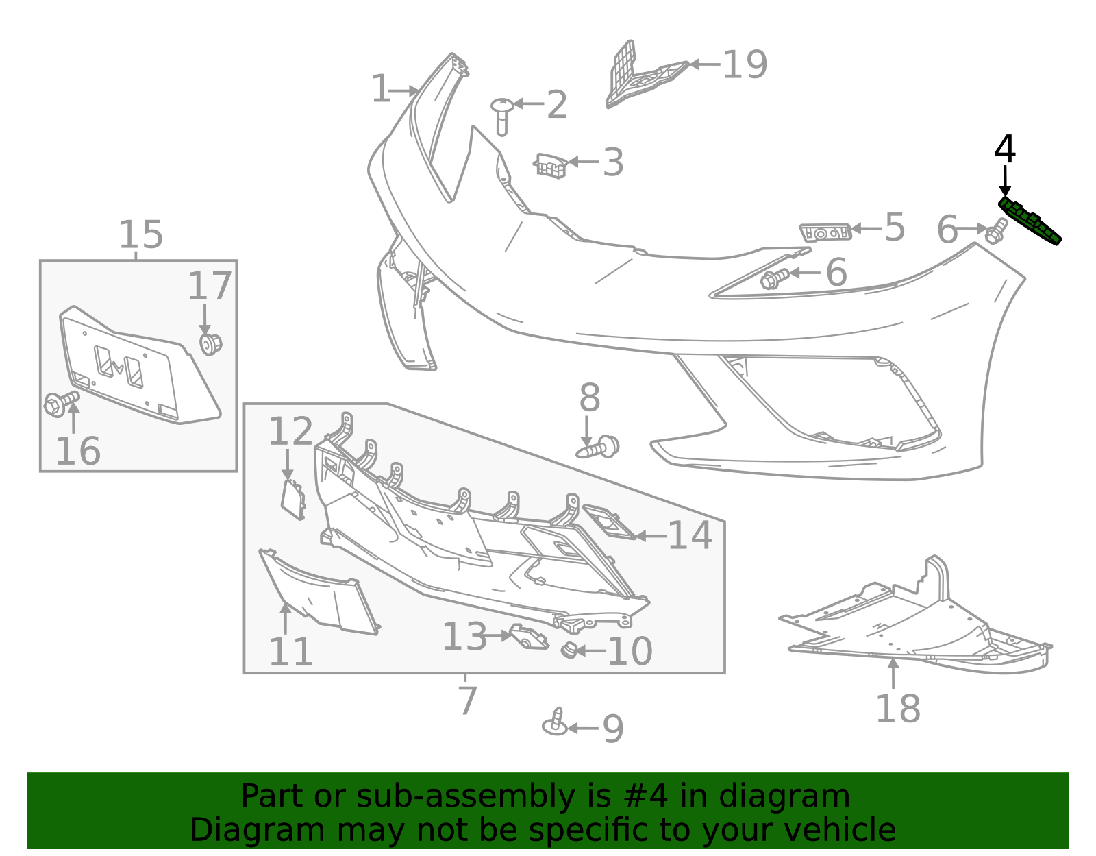 2020-2023 Chevrolet Corvette Front Passenger Side Bumper Cover Guide ...
