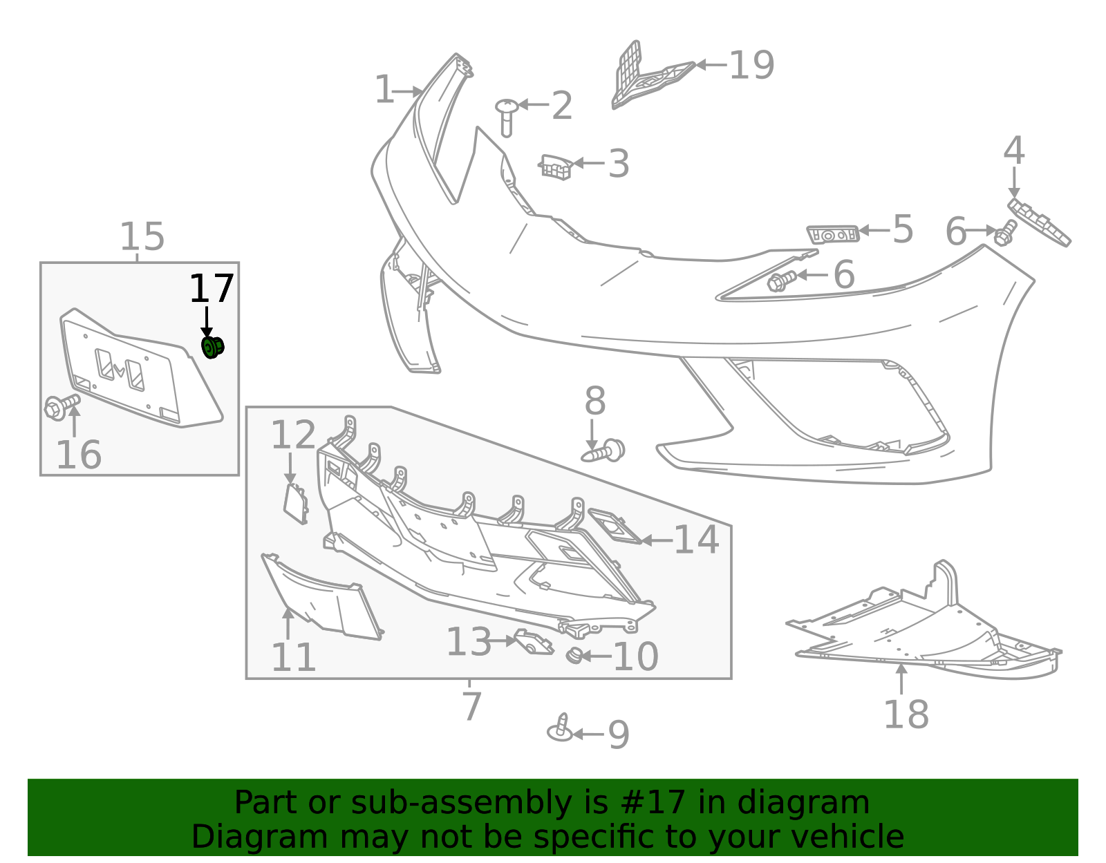2023-2025 Chevrolet Corvette License Plate Bracket Nut 84525801 | Shop ...