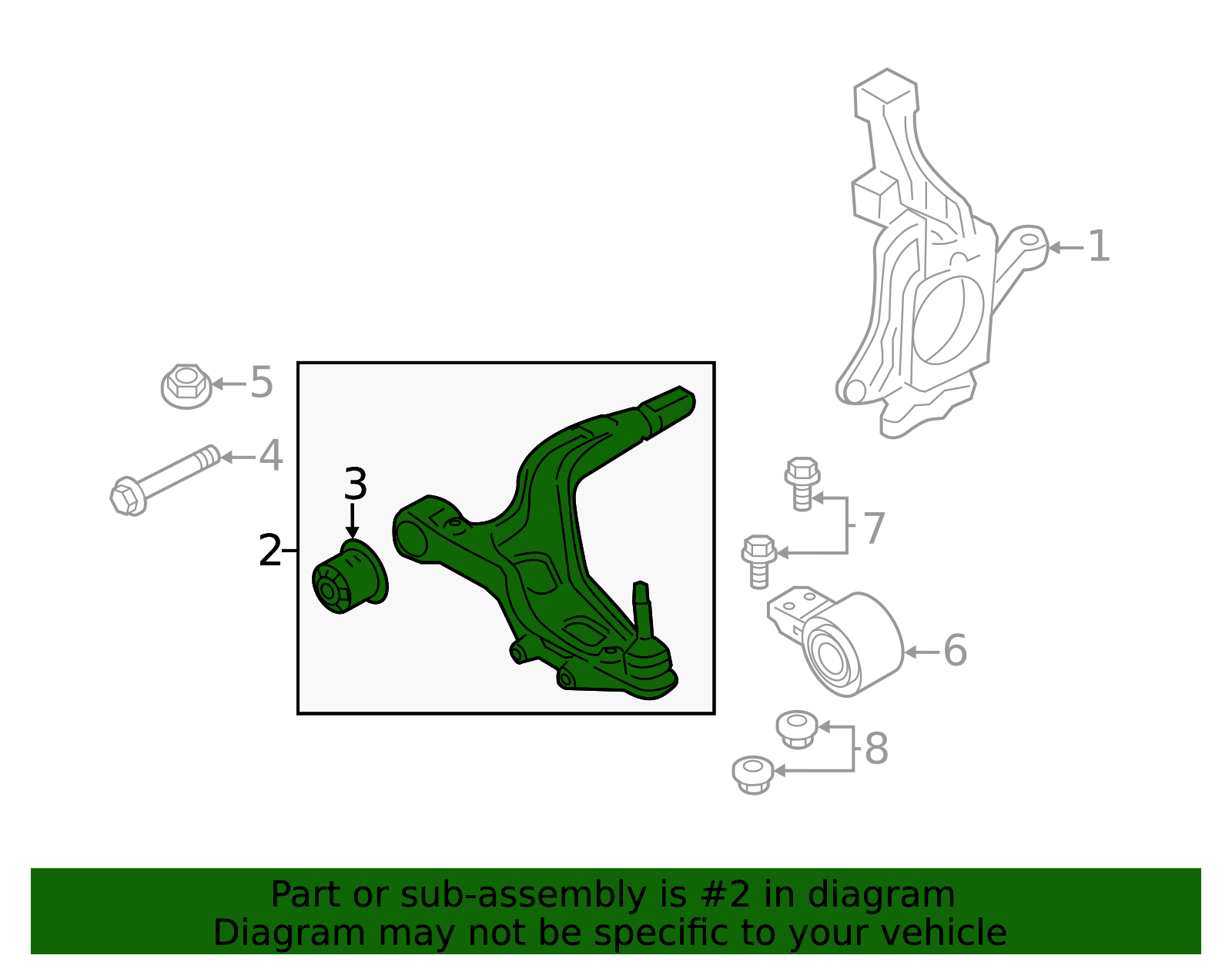 MCF-2391 - Motorcraft™ Lower Control Arm - 2016-2019 Ford Police ...