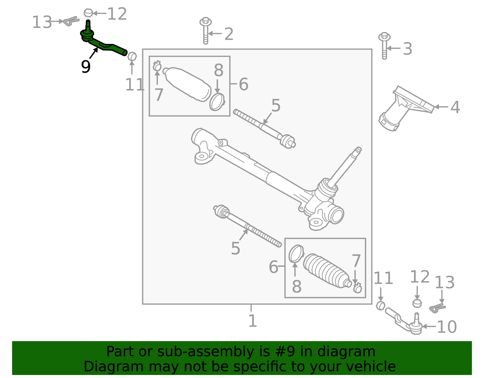 2018-2021 Mazda 6 Outer Tie Rod GBEF-32-280 | OEM Parts Online
