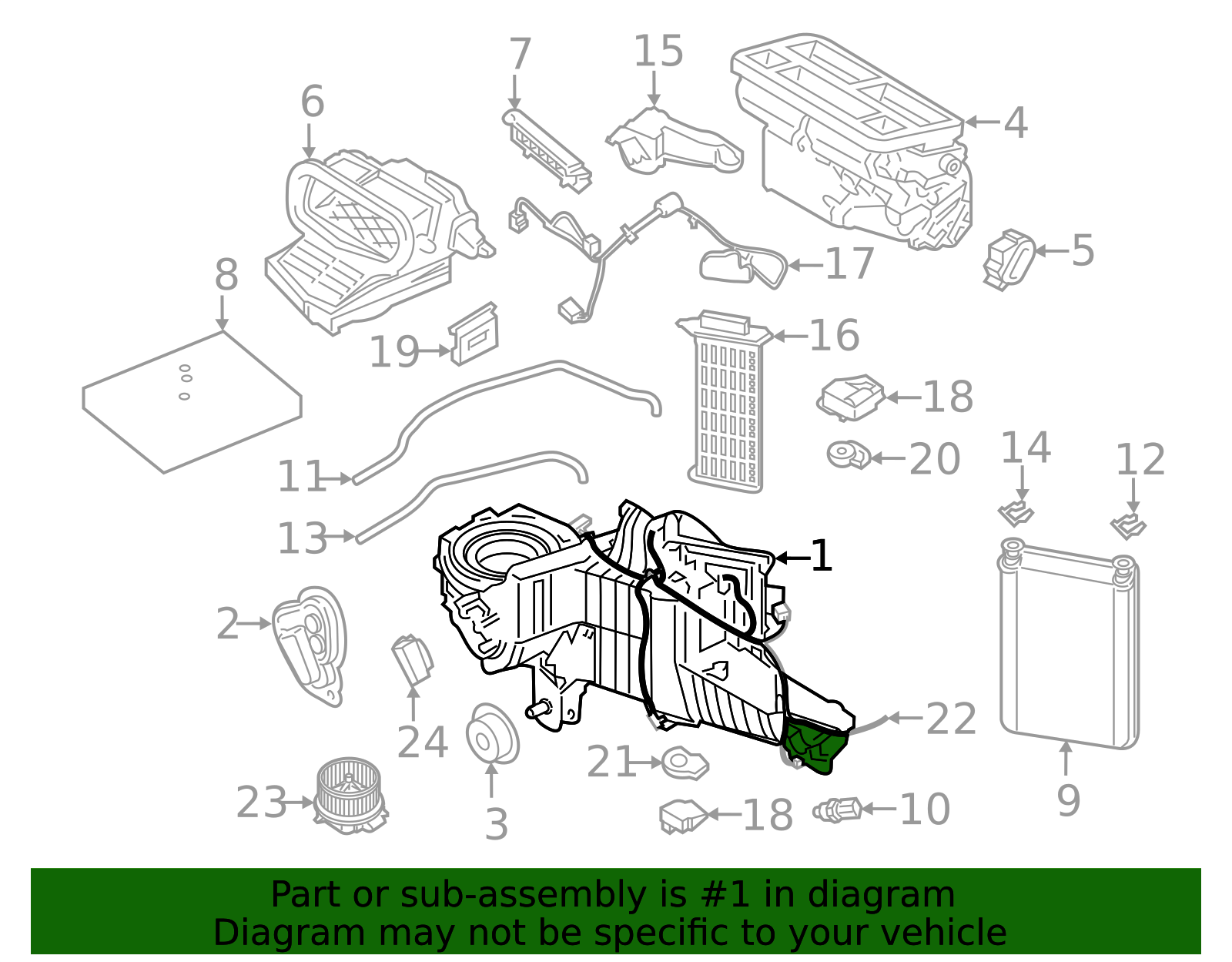2017 Ford | Evaporator Assembly | HC3Z-19850-B | Walls' Ford Parts