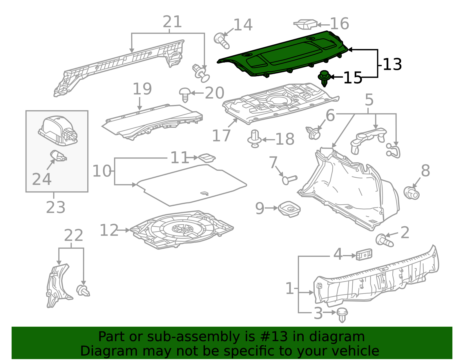 64330-24300-C0 - High-Quality Package Tray Access Cover for 2016-2025 ...