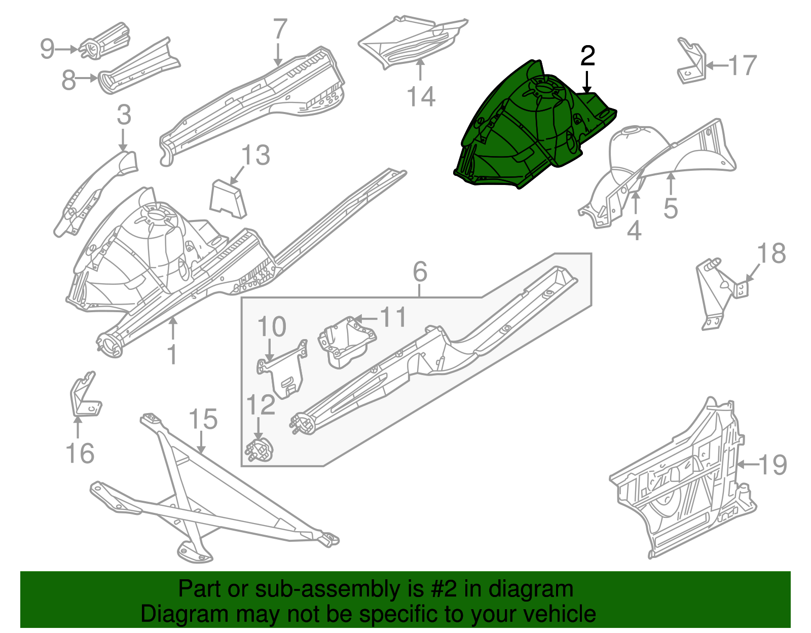 41-14-8-401-314 - Wheelhouse Assembly - 1996-2002 BMW Z3 | BMW Parts ...