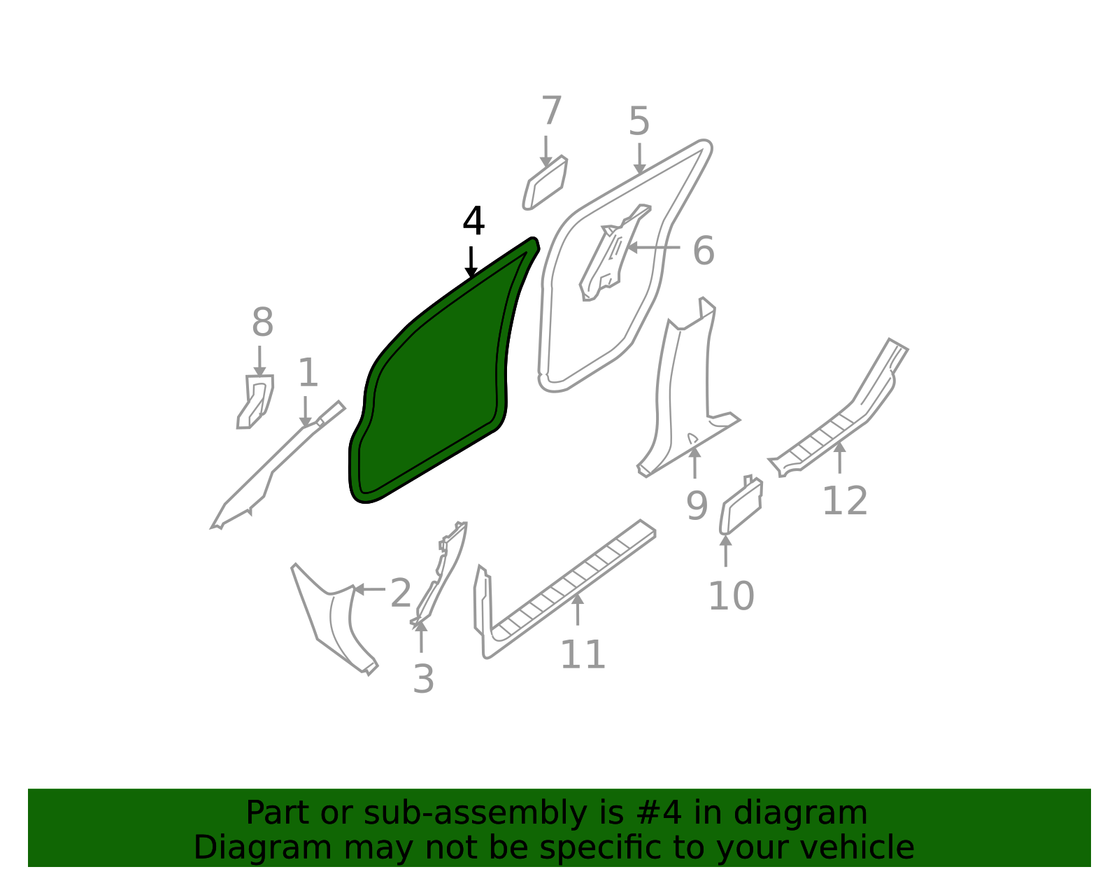76922-EA000 - Opening Trim 2005-2008 Nissan | Official Nissan Parts Store