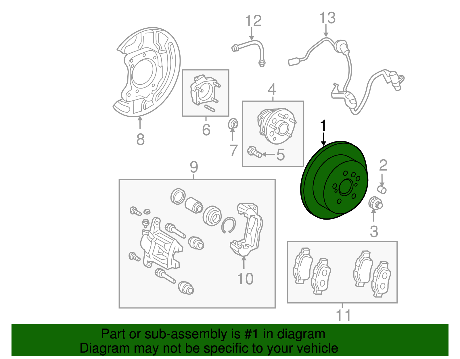 Genuine Toyota Rotor part# 42431-0E020 for 2011-2020 Toyota | Ourisman ...