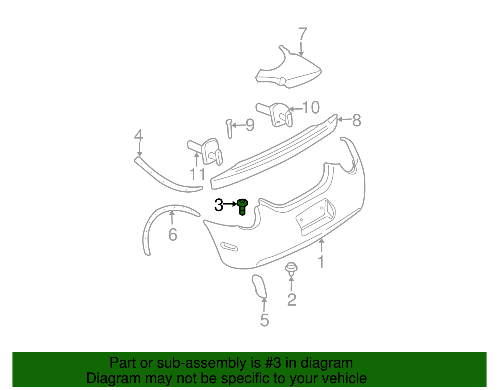 1998-2010 Volkswagen Beetle Bumper Cover Screw WHT-000-036 | VW Direct ...