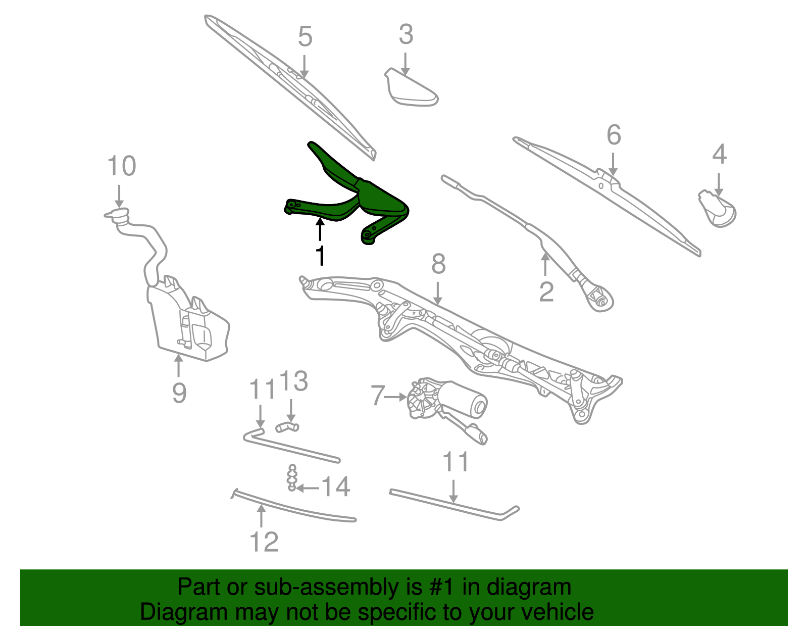 Genuine BMW 61-61-7-208-692 | Wiper Arm | FREE Shipping on Most Orders ...