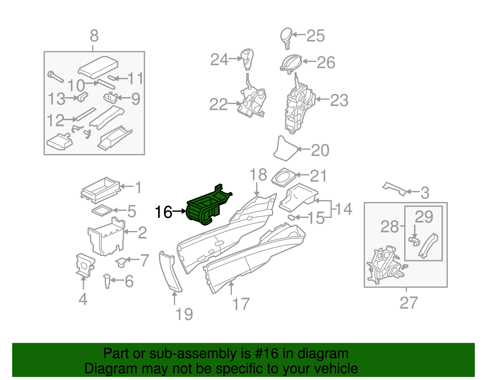 OEM 2006-2011 Honda Civic Cup Holder 77230-SNE-A01ZA | Honda Automotive ...