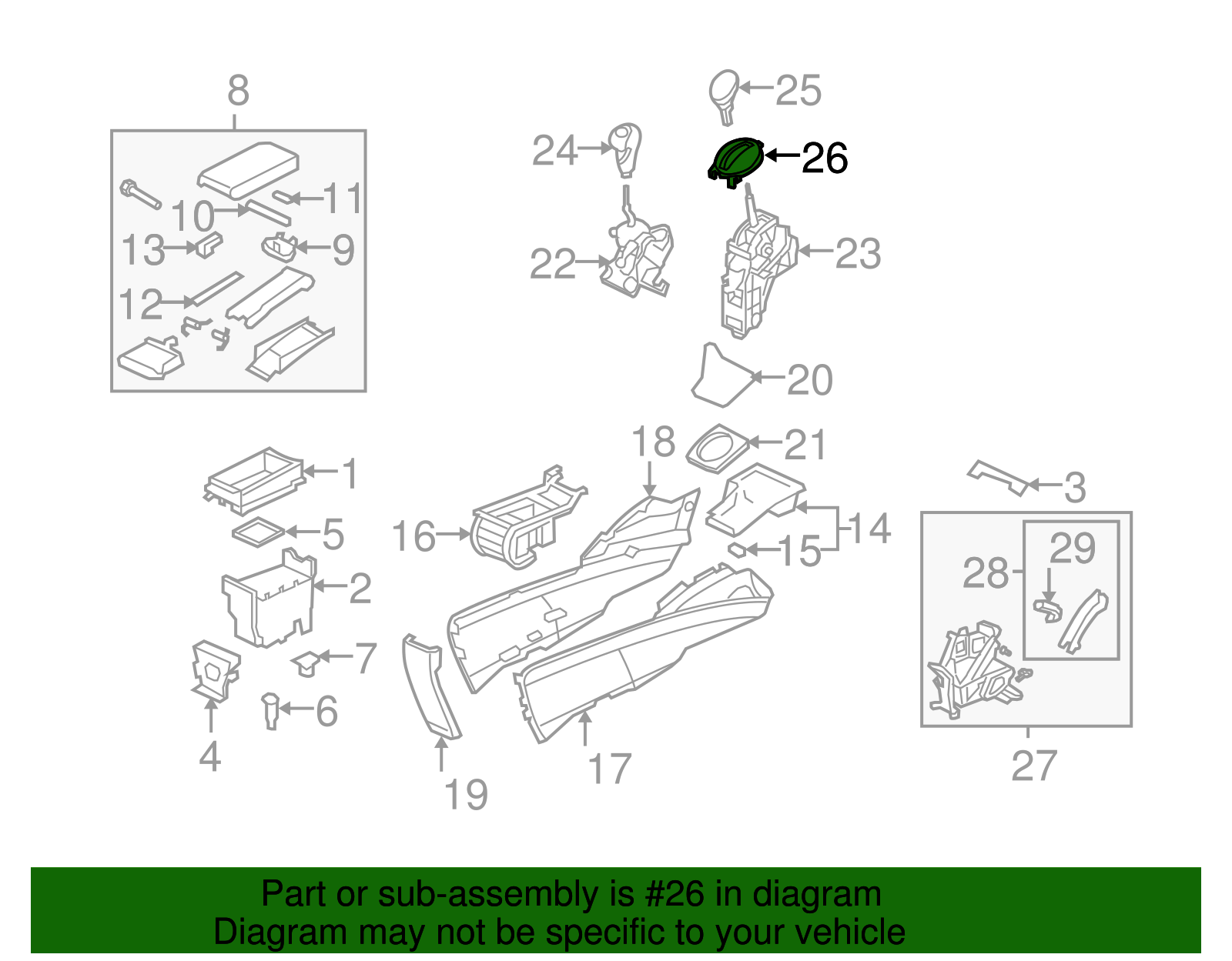 54710-SNA-A82 - Automatic Transmission Shift Indicator 2006-2011 Honda ...