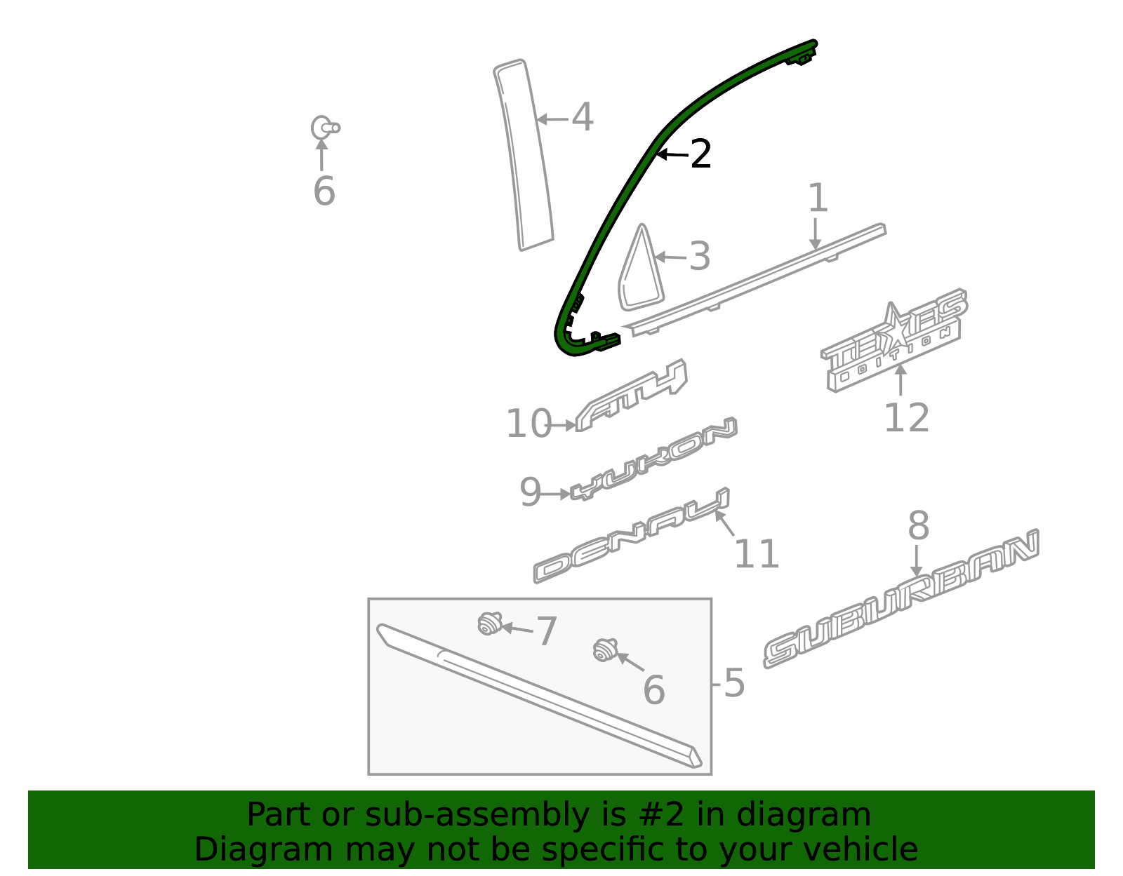 2021-2025 GM Upper Molding 84988665 | Capital Chevy Parts